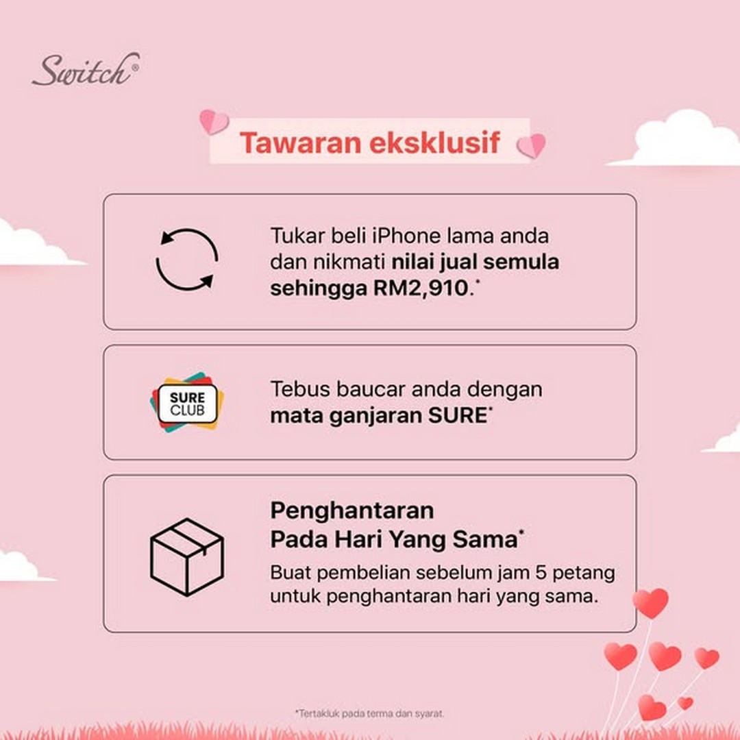 14 February 2025 onwards: Switch Malaysia – Save RM200 on iPhone 16 ...