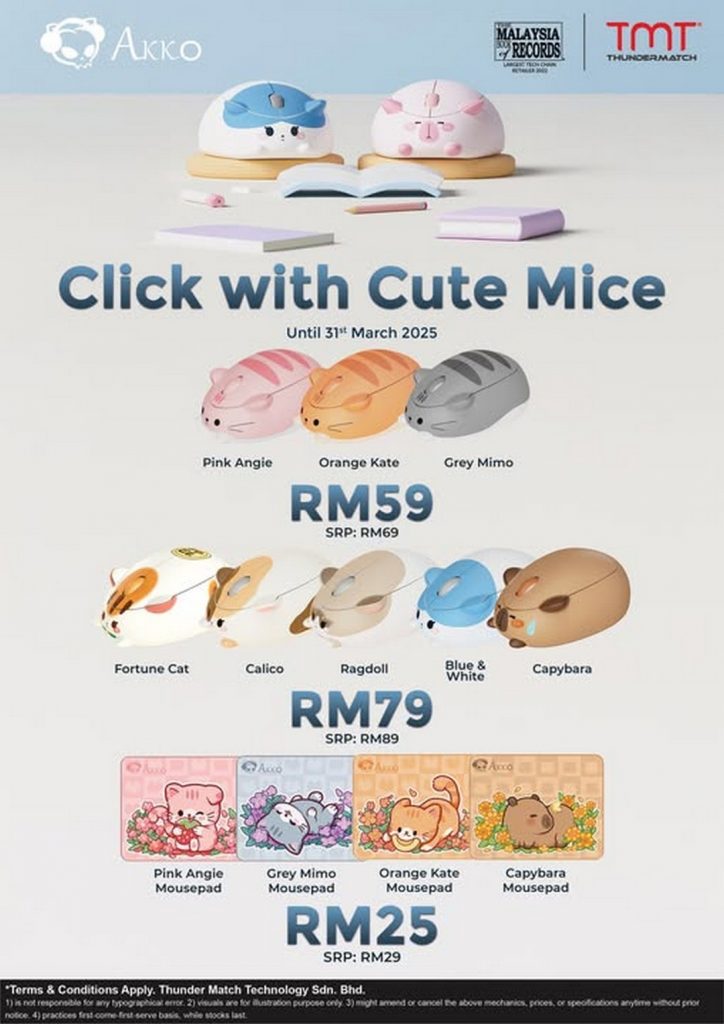 Now till 31 March 2025: TMT: Akko Cat & Capybara Wireless Mouse ...
