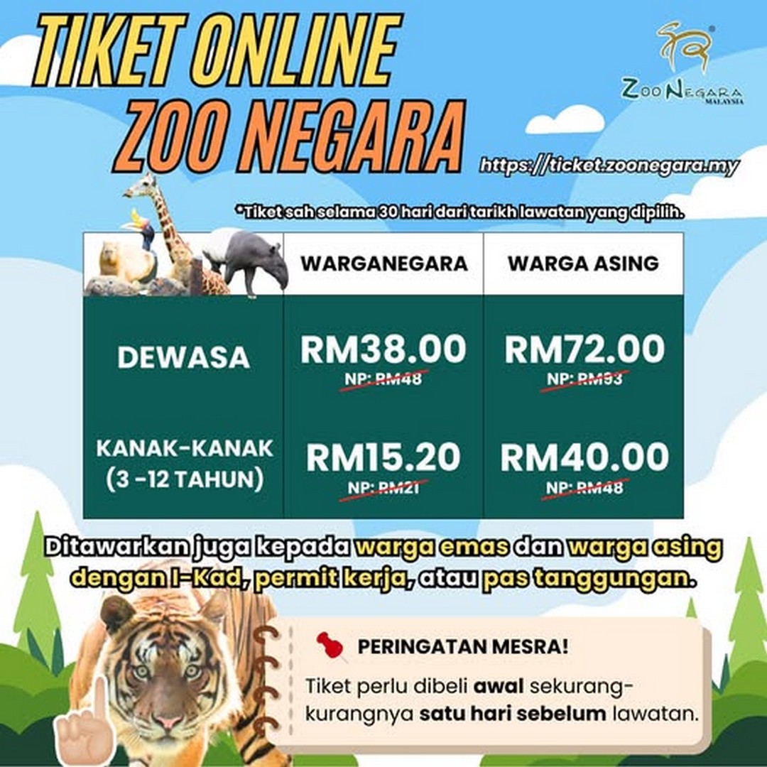 7 February 2025 onwards: Zoo Negara Malaysia – Discounted Online ...