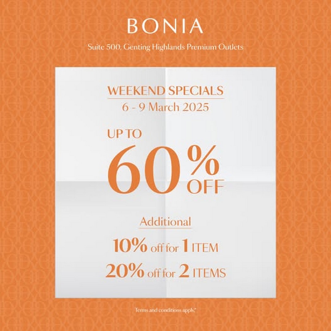 6-9 March 2025: Bonia Special Sale – Enjoy Up to 60% Off on Luxury ...