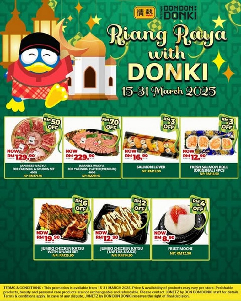 15-31 March 2025: DON DON DONKI Malaysia: Celebrate Hari Raya with Up to RM70 Off Japanese Wagyu ...