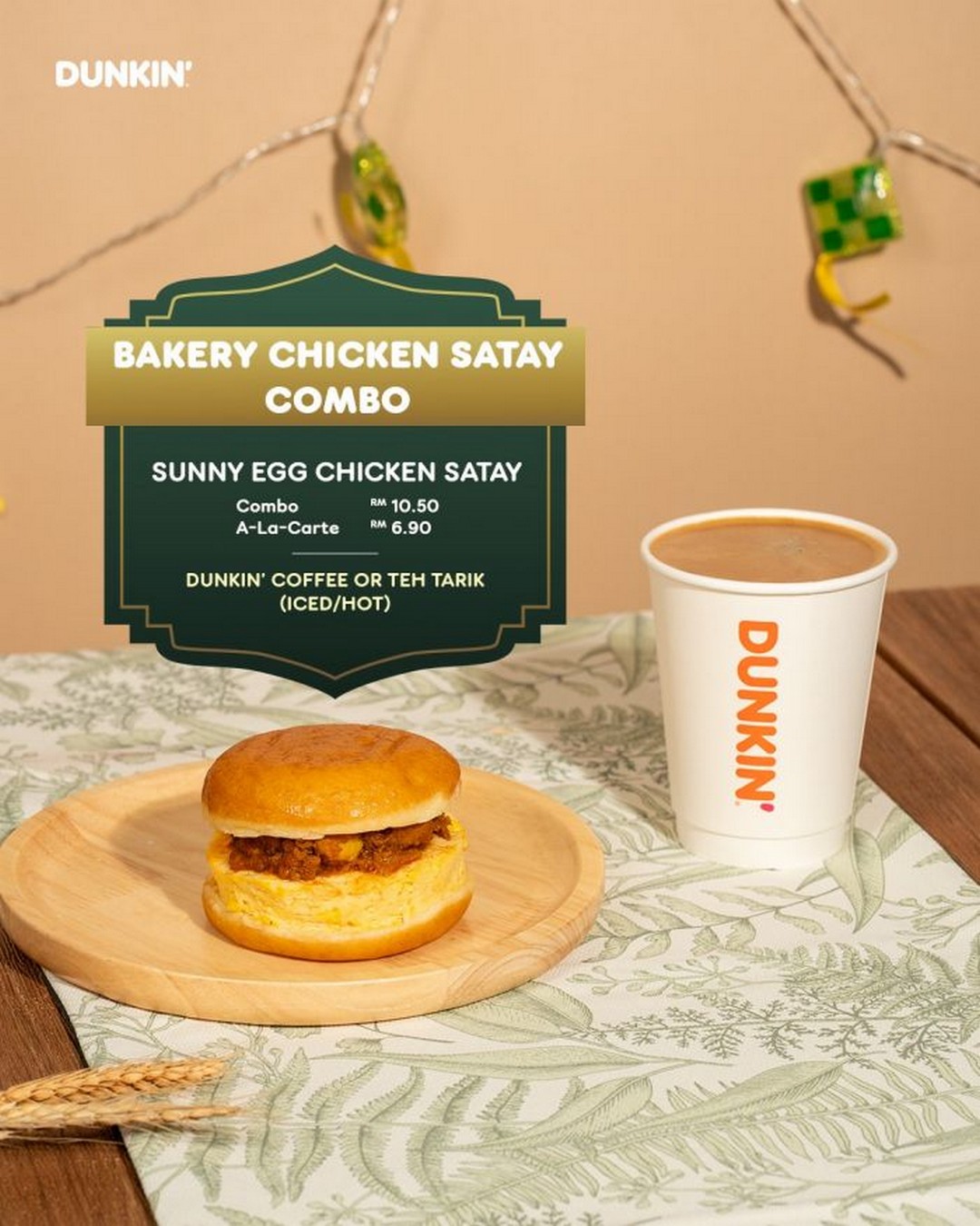 6 March 2025 onwards: Dunkin’ Malaysia – Bakery Chicken Satay Combo ...