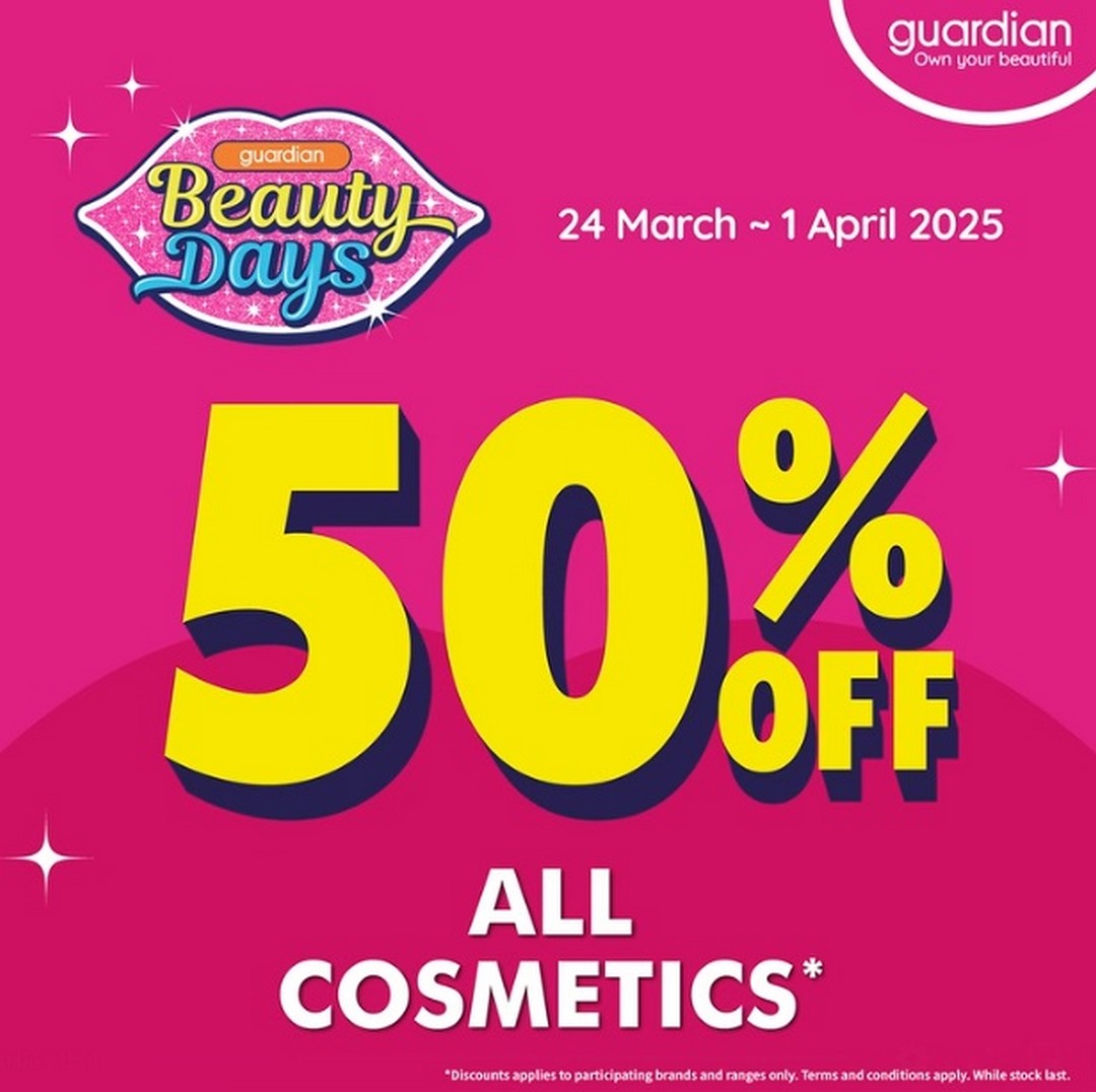 24 March - 1 April 2025: Guardian Beauty Days Deal – 50% Off All ...