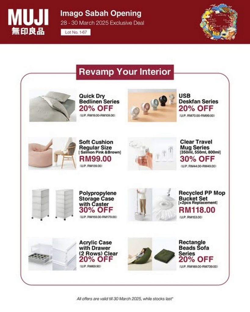 28-30 March 2025: MUJI Malaysia, Grand Opening at Imago Shopping Mall ...