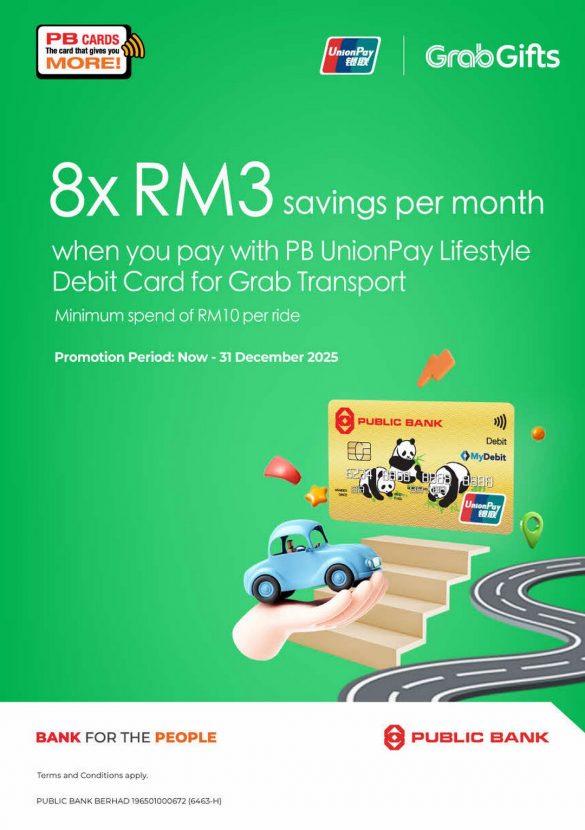 Now till 31 December 2025: Public Bank UnionPay & Grab: Exclusive RM3 ...