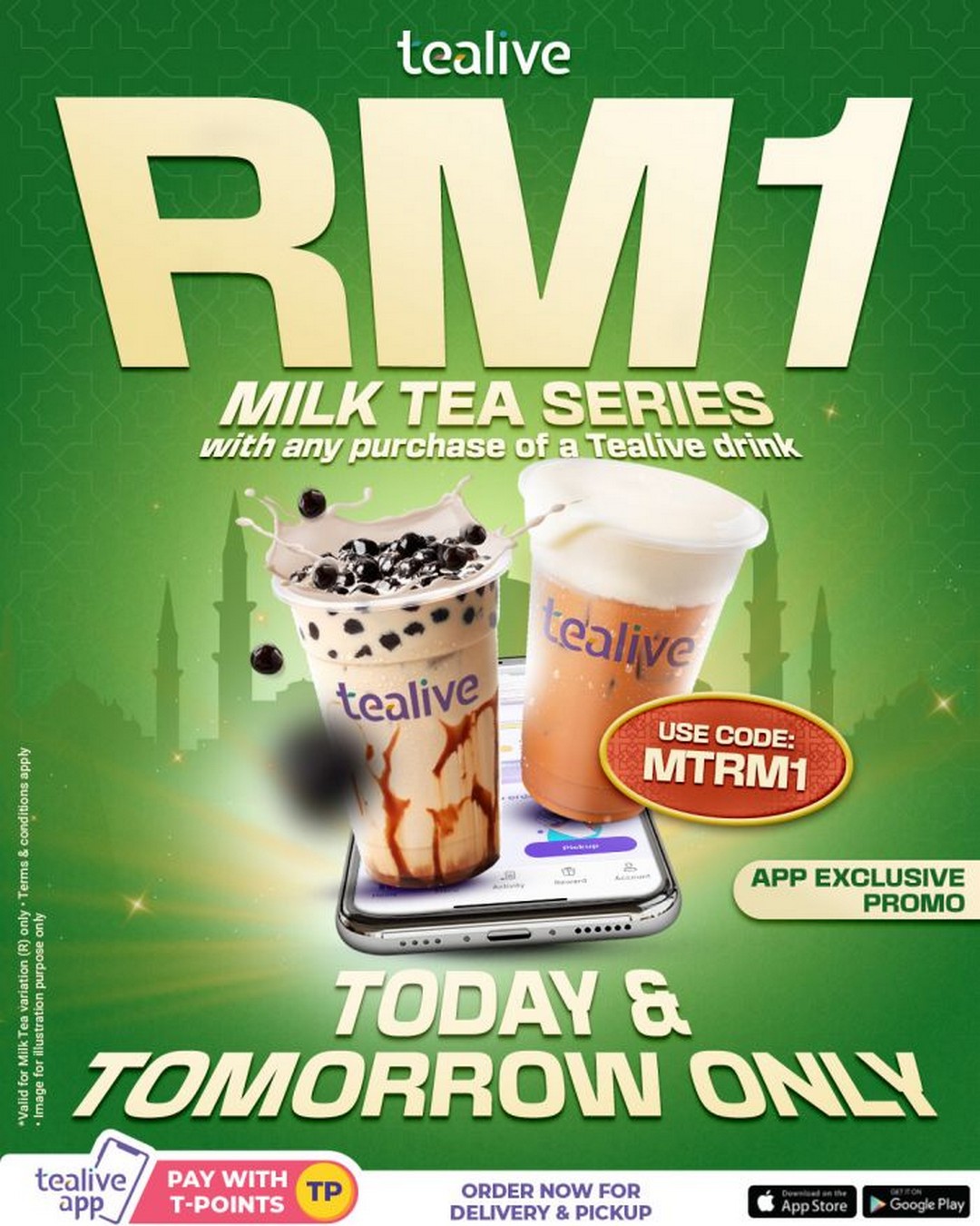13-14 March 2025: Tealive RM1 Promotion – Get Your 2nd Milk Tea for ...