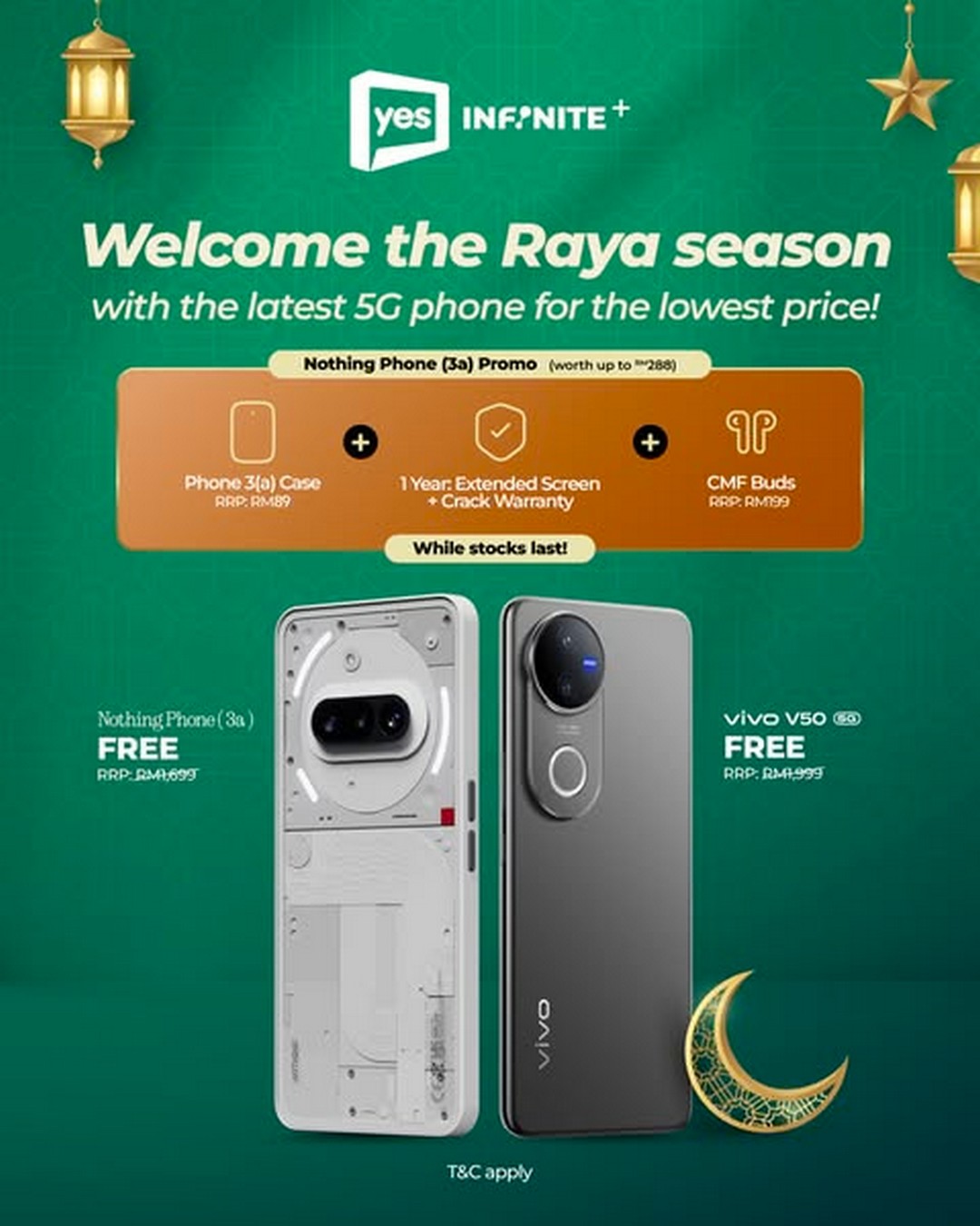 25 March 2025 Onwards: Yes 5G – Get a Free Nothing Phone (3a) or vivo ...