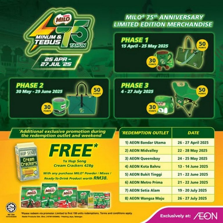 Now till 27 July 2025: AEON Malaysia – MILO 75th Anniversary ...