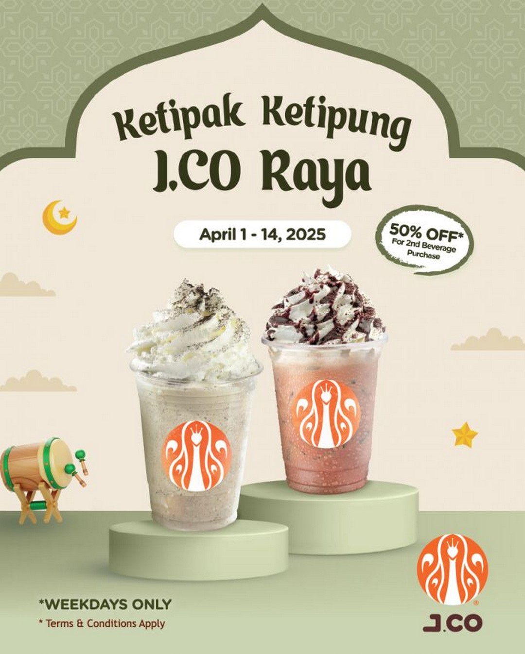 1-14 April 2025: J.CO Raya Promotion – Buy 1 Get 50% OFF Your Second ...