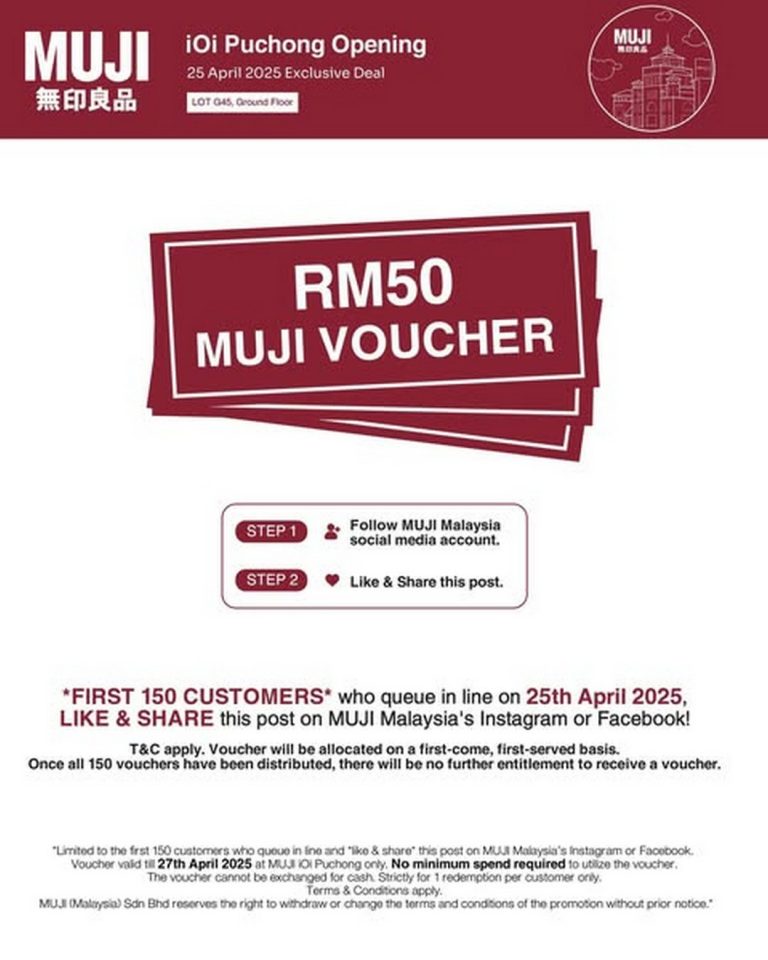 25 April 2025: MUJI Malaysia Opening Promotion at IOI Mall Puchong – Grand Opening Specials ...