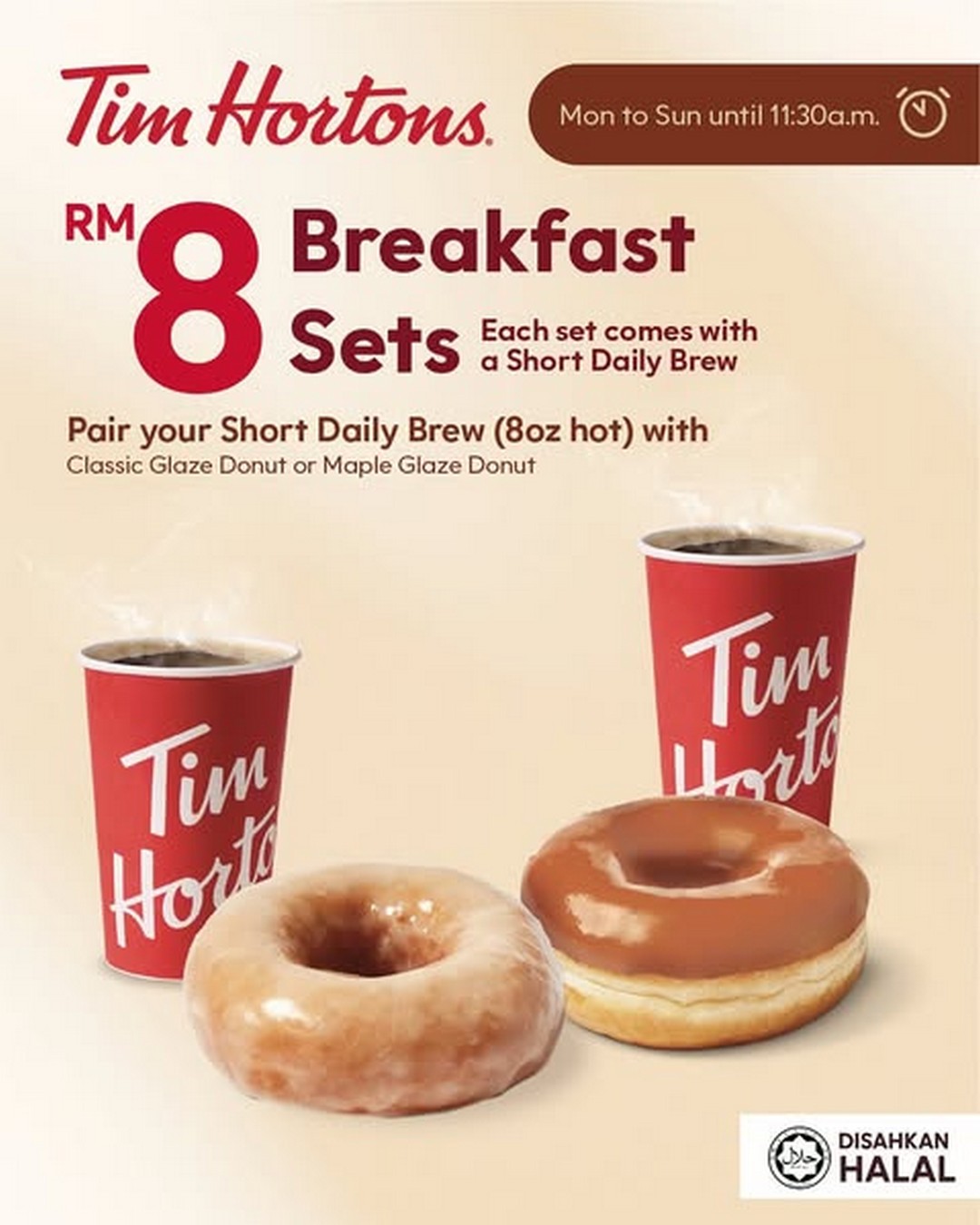 21 April 2025 onwards: Tim Hortons Malaysia – Breakfast Sets From RM8 ...