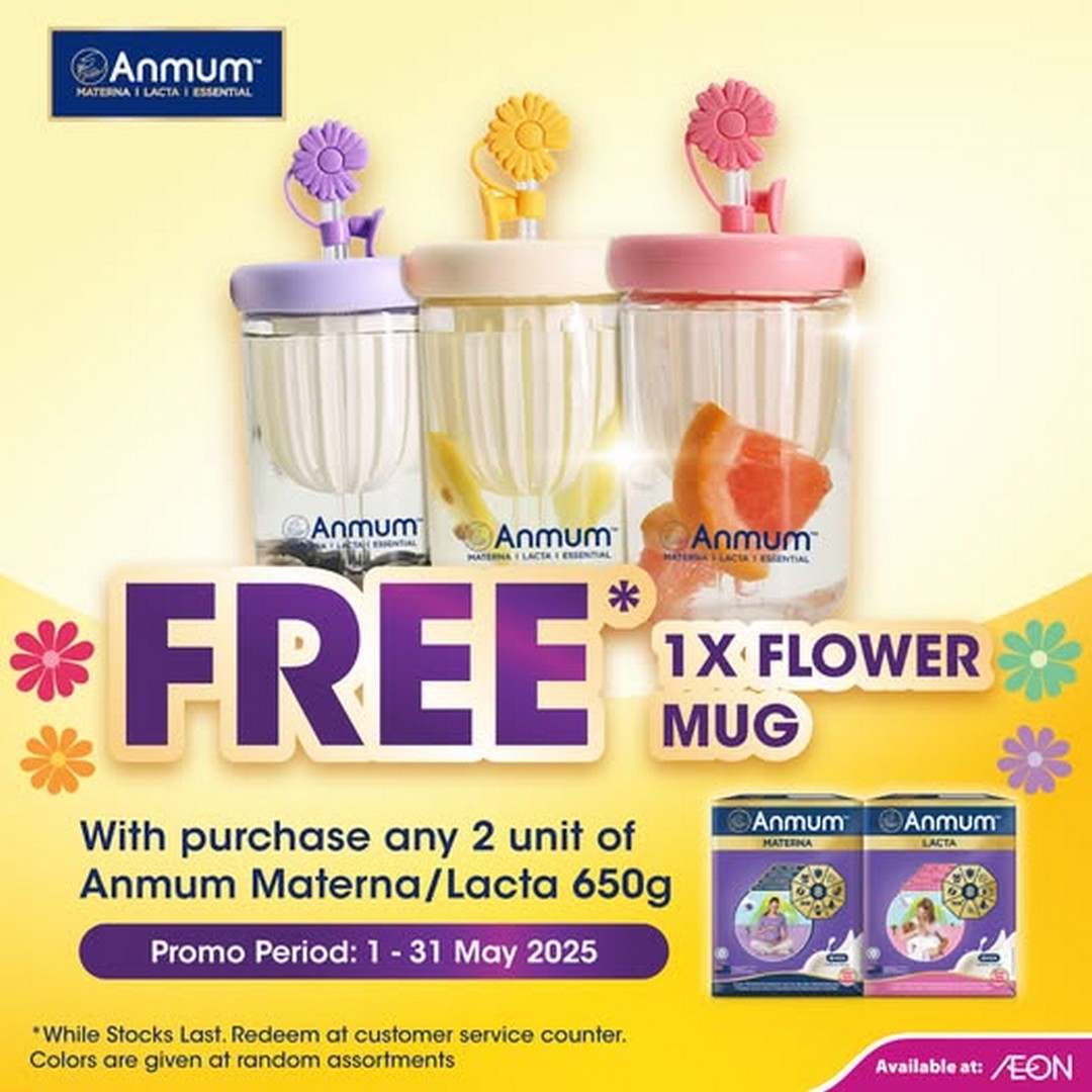 Now till 31 May 2025: AEON Malaysia – Anmum Materna & Lacta Flower Mug ...