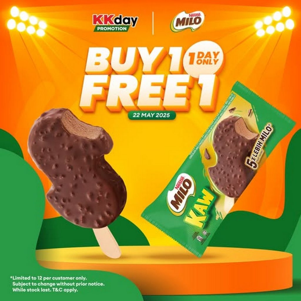 22 May 2025: KK SUPER MART: Buy 1 Free 1 MILO Kaw Ice Cream Promotion ...