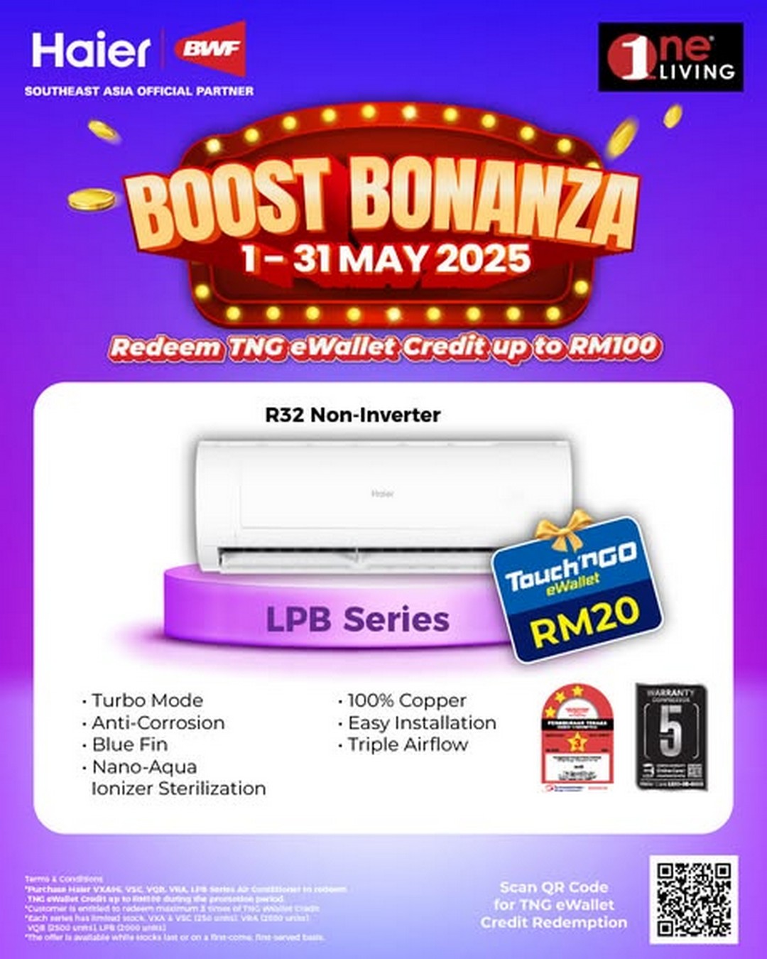1-31 May 2025: One Living Malaysia – Haier Boost Bonanza: Get RM100 ...