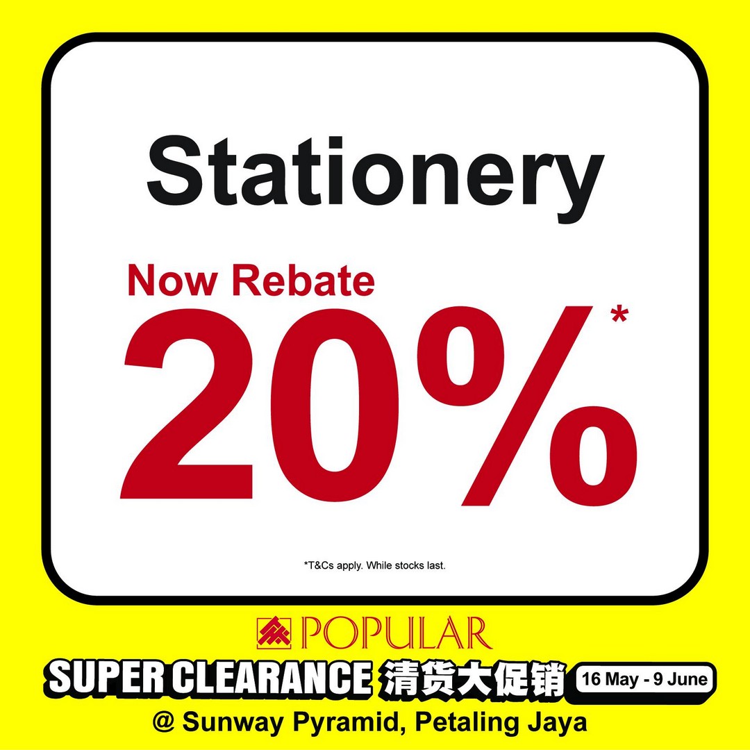 16 May–9 June 2025: Popular Book Sunway Pyramid – Massive Clearance ...