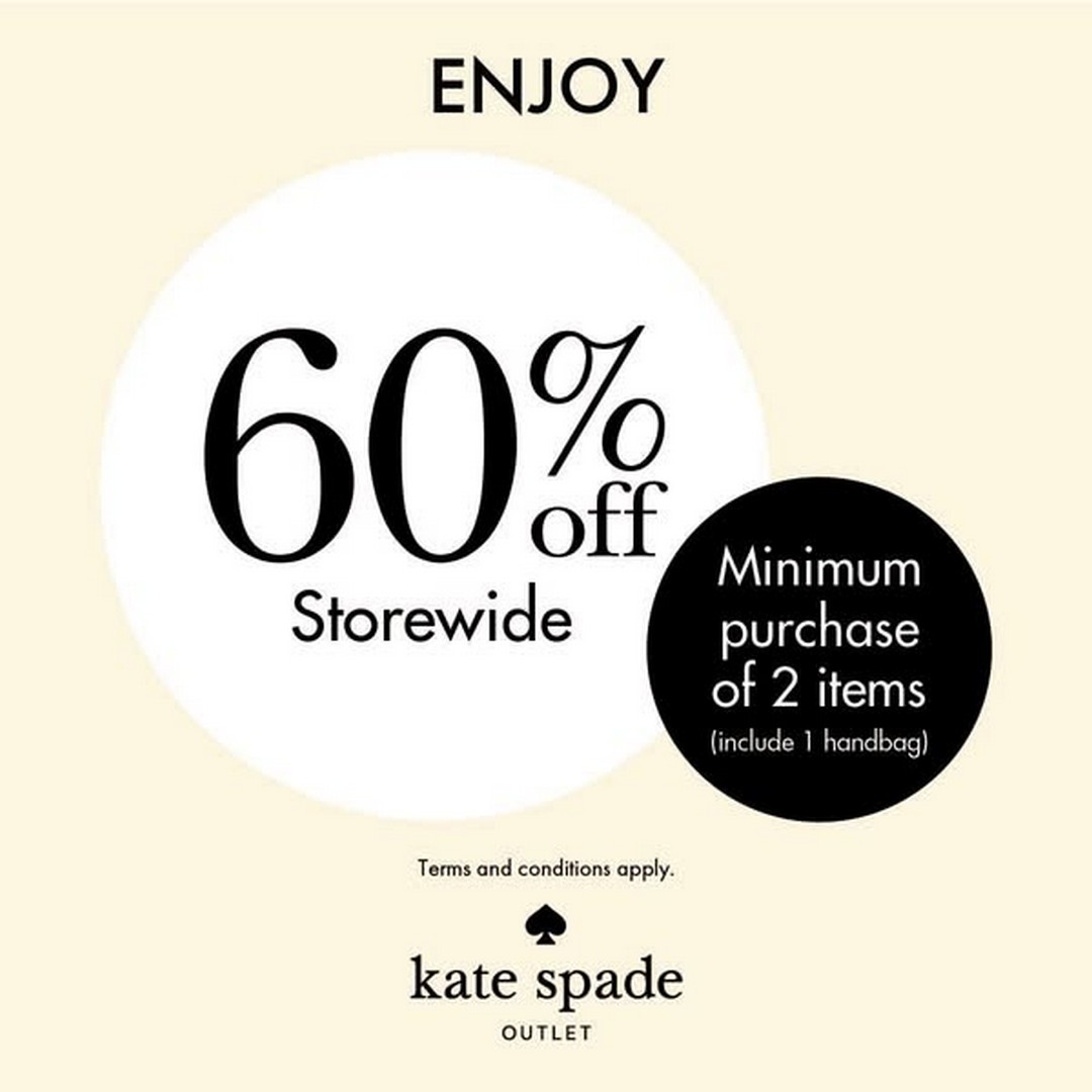 27-29 June 2025: Kate Spade New York Outlet – Enjoy 60% Off Storewide ...