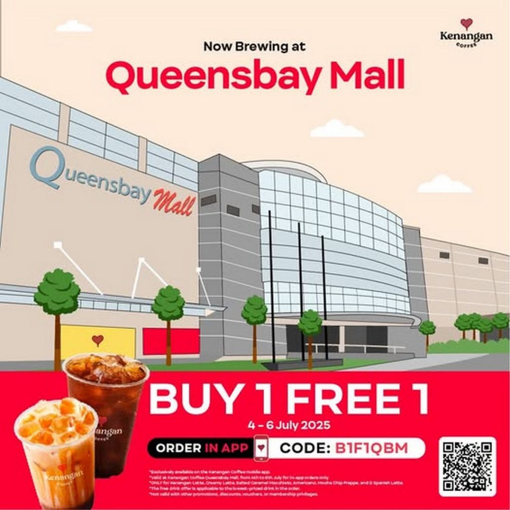 4-6 July 2025: Kenangan Coffee Queensbay Mall Opening Buy 1 Free 1 Promo - EverydayOnSales.com