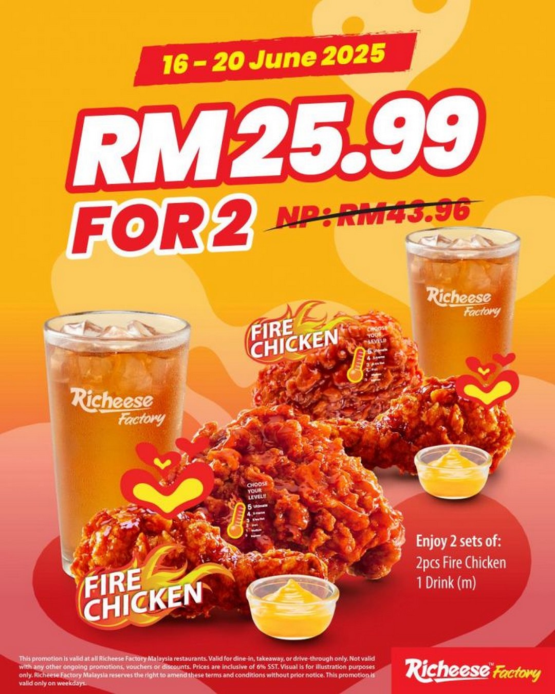 16-20 June 2025: Richeese Factory Malaysia – 2 Fire Chicken Sets for ...