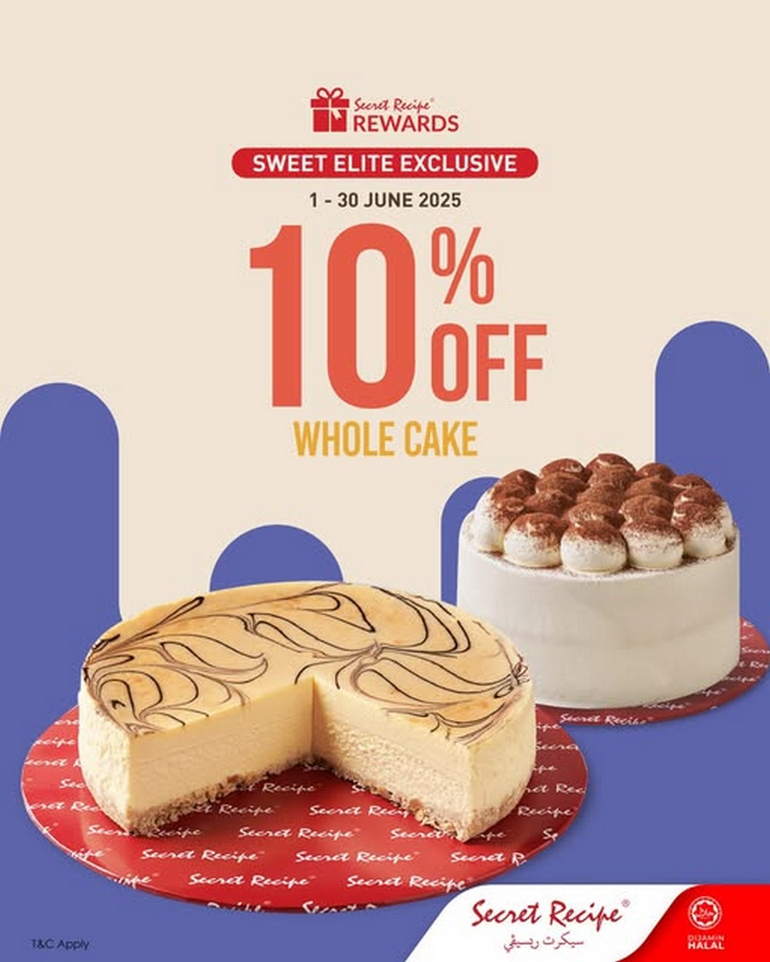 1–30 June 2025: Secret Recipe Malaysia – 10% OFF Whole Cakes for SR ...