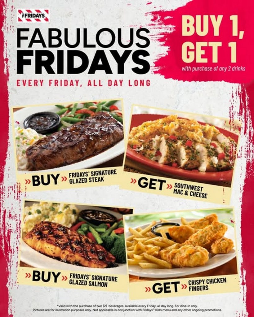 6 June 2025 onwards: TGI Fridays Malaysia: Buy 1 Get 1 FREE Fridays ...