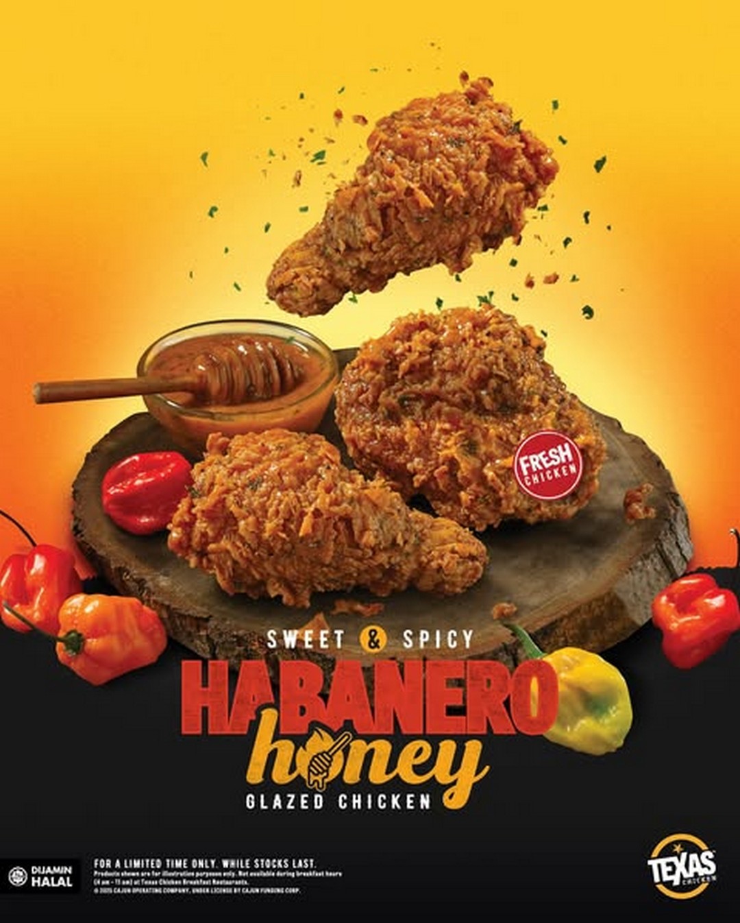 3 June 2025 onwards: Texas Chicken Malaysia – Habanero Honey Chicken is ...