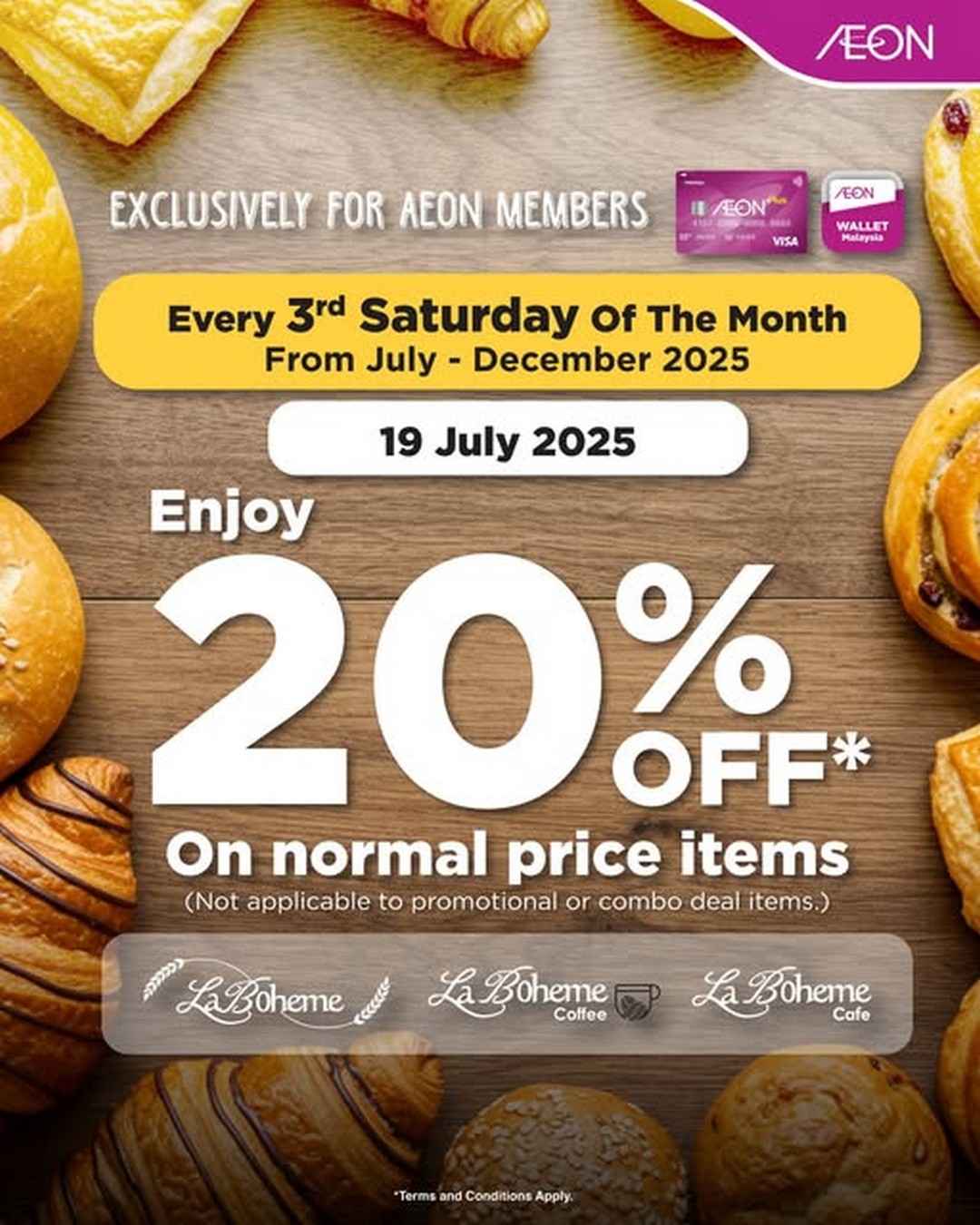 19 July–27 December 2025: AEON Malaysia – La Boheme Members-Only 20% ...