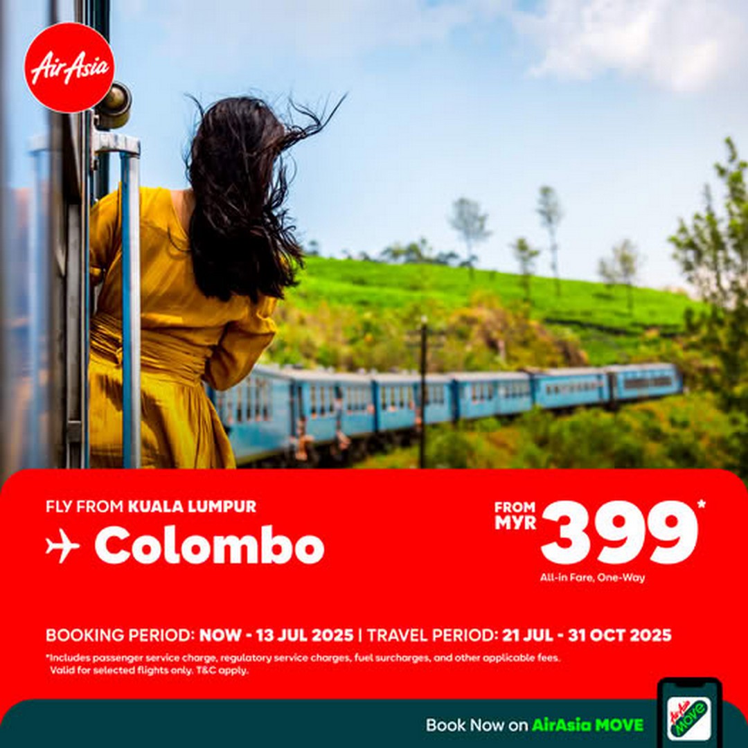 Now till 13 July 2025: AirAsia Malaysia – Explore Colombo from RM399 ...