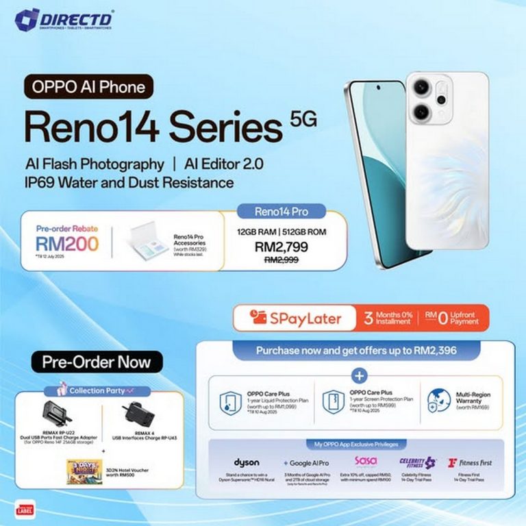 8 July 2025 onwards: DirectD – OPPO Reno14 Series Launch Pre-order ...