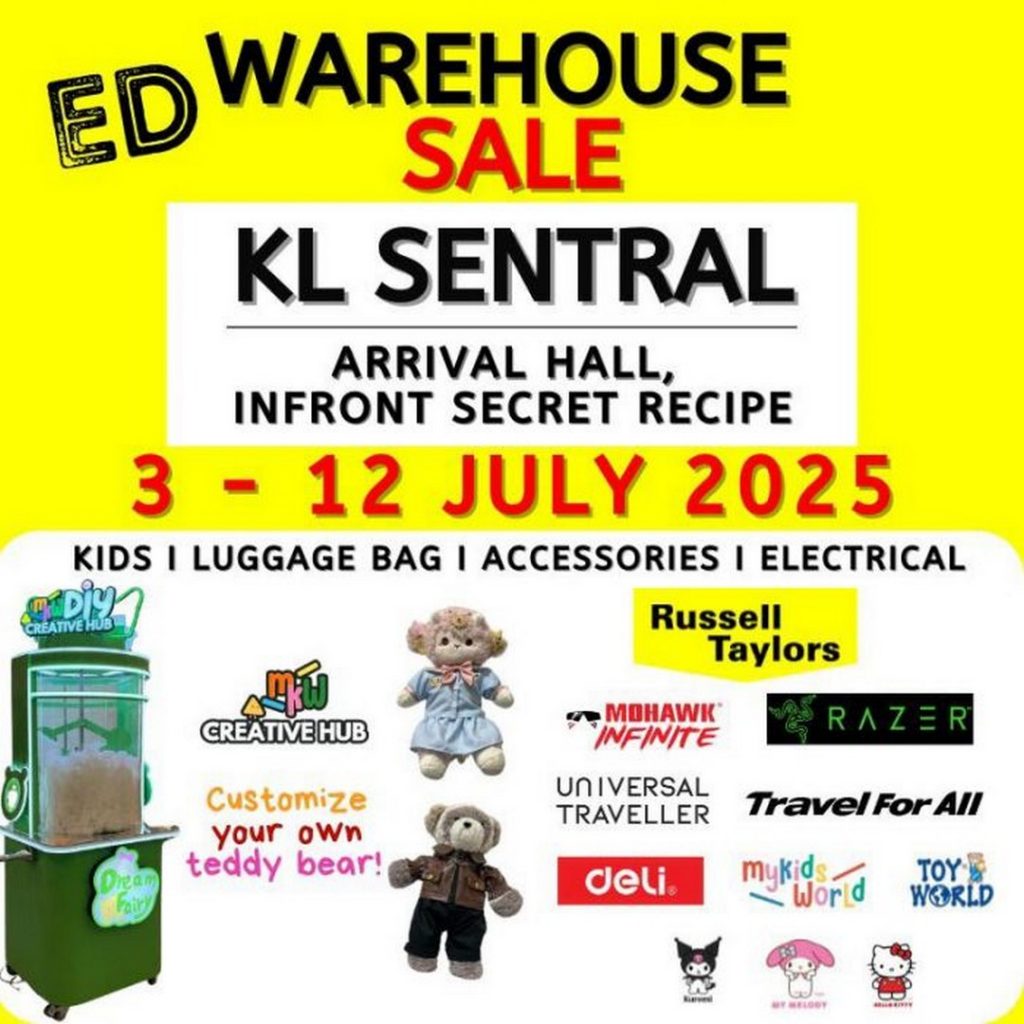 3-12 July 2025: ED Warehouse Sale at KL Sentral – Up to 70% OFF Toys ...