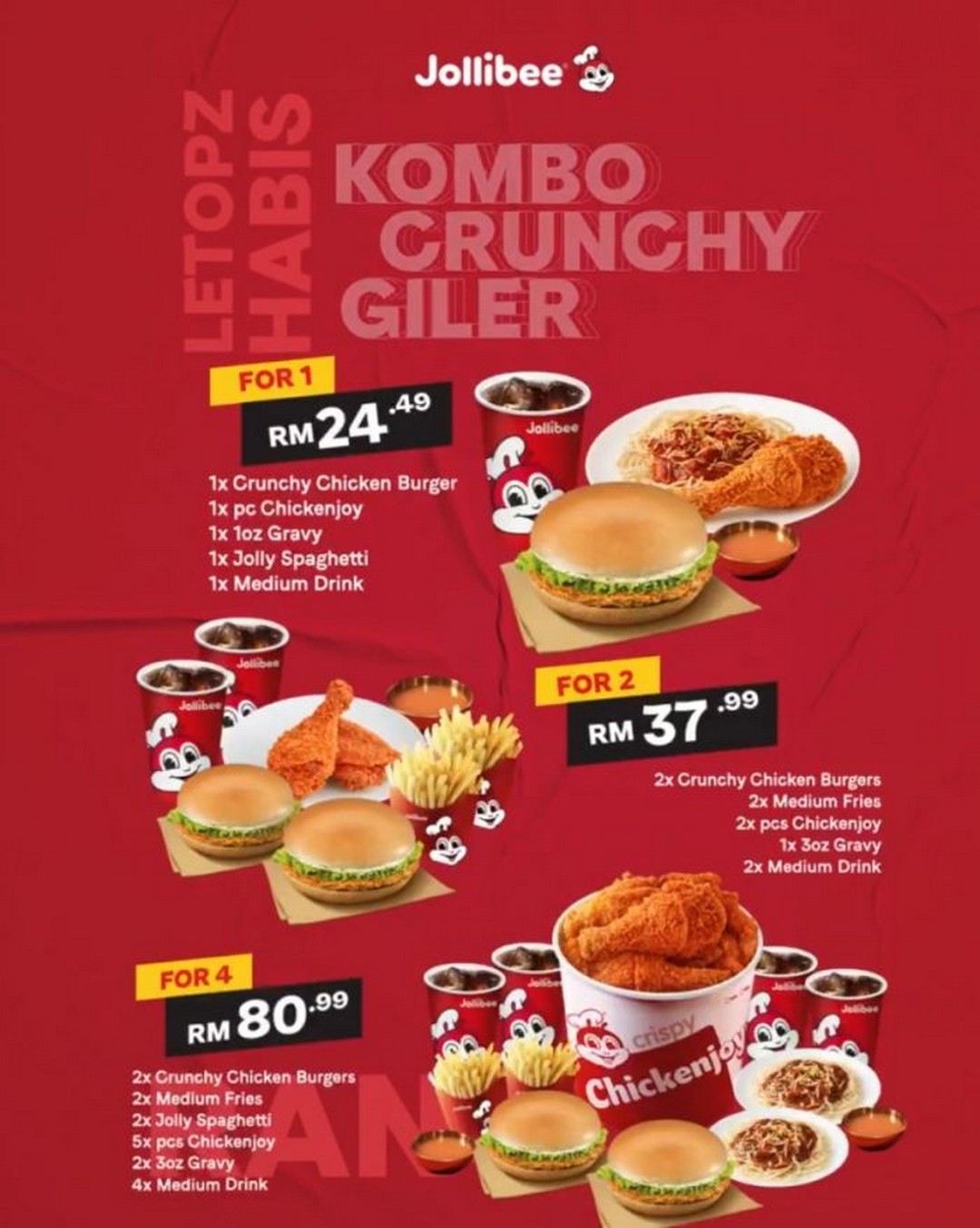 8 July 2025 onwards: Jollibee Malaysia – Kombo Crunchy Giler New Menu ...