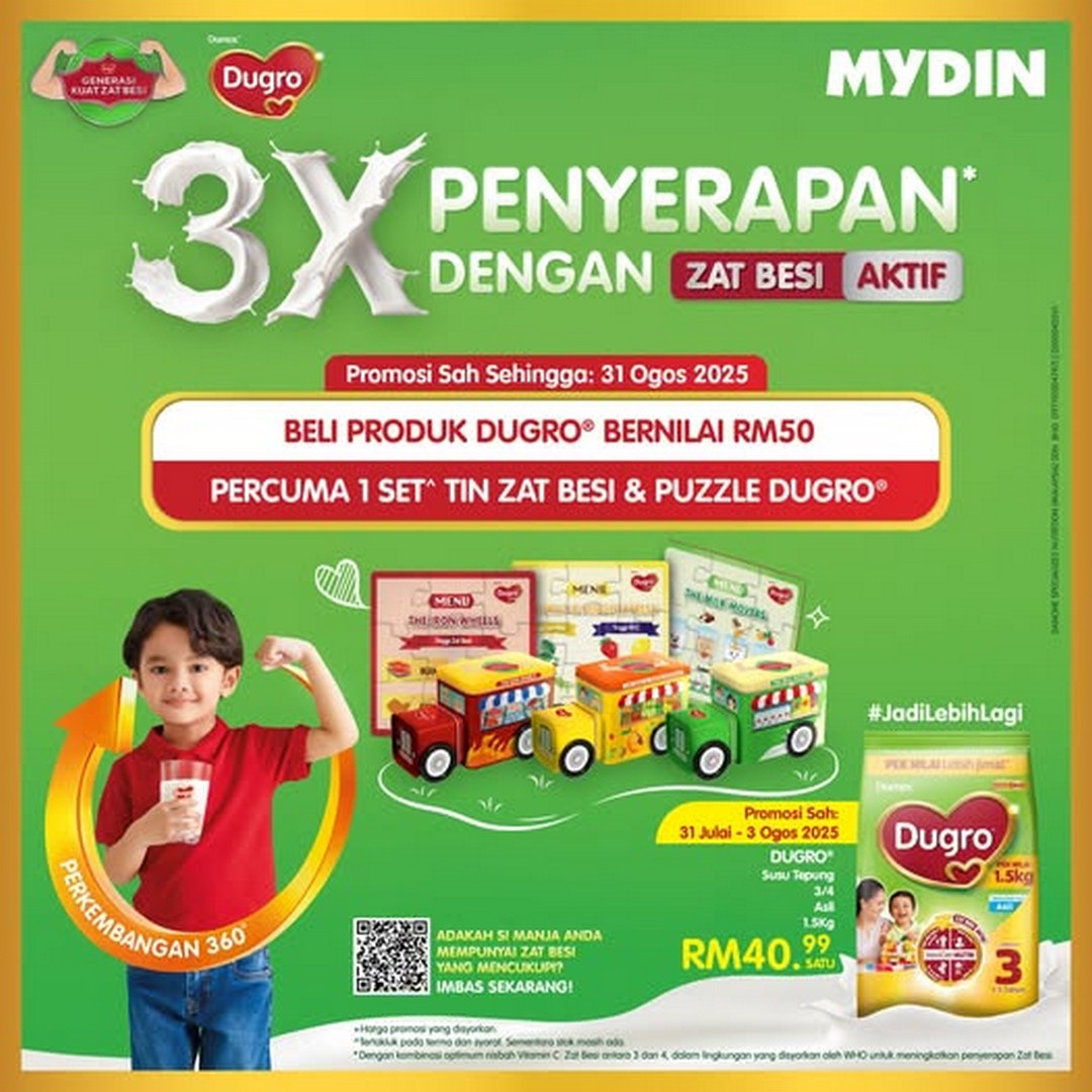 Now till 31 August 2025: MYDIN Malaysia, Free Dugro® Iron Tin & Puzzle ...