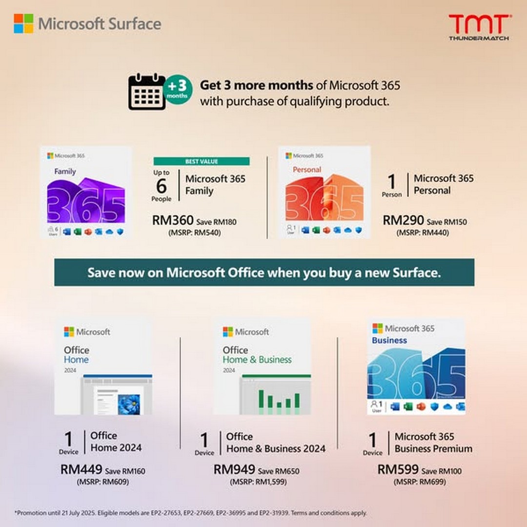 Now till 21 July 2025: TMT – Microsoft Surface Copilot+ PC Launch with ...