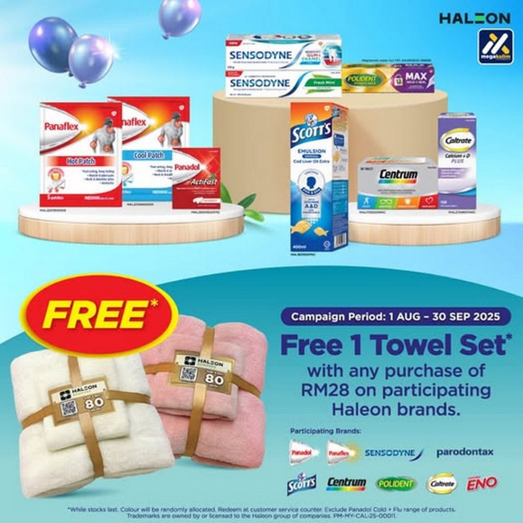 1 August–30 September 2025: Mega Kulim Pharmacy, FREE Towel Set ...