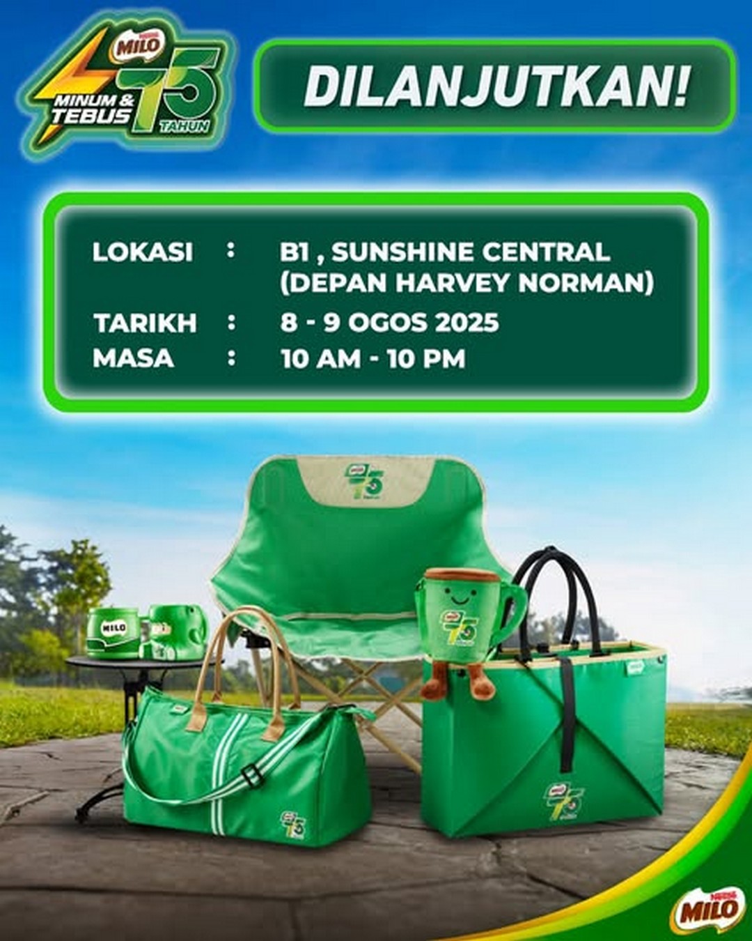 8–9 August 2025: Sunshine Malaysia, MILO® 75 Years Drink & Redeem ...