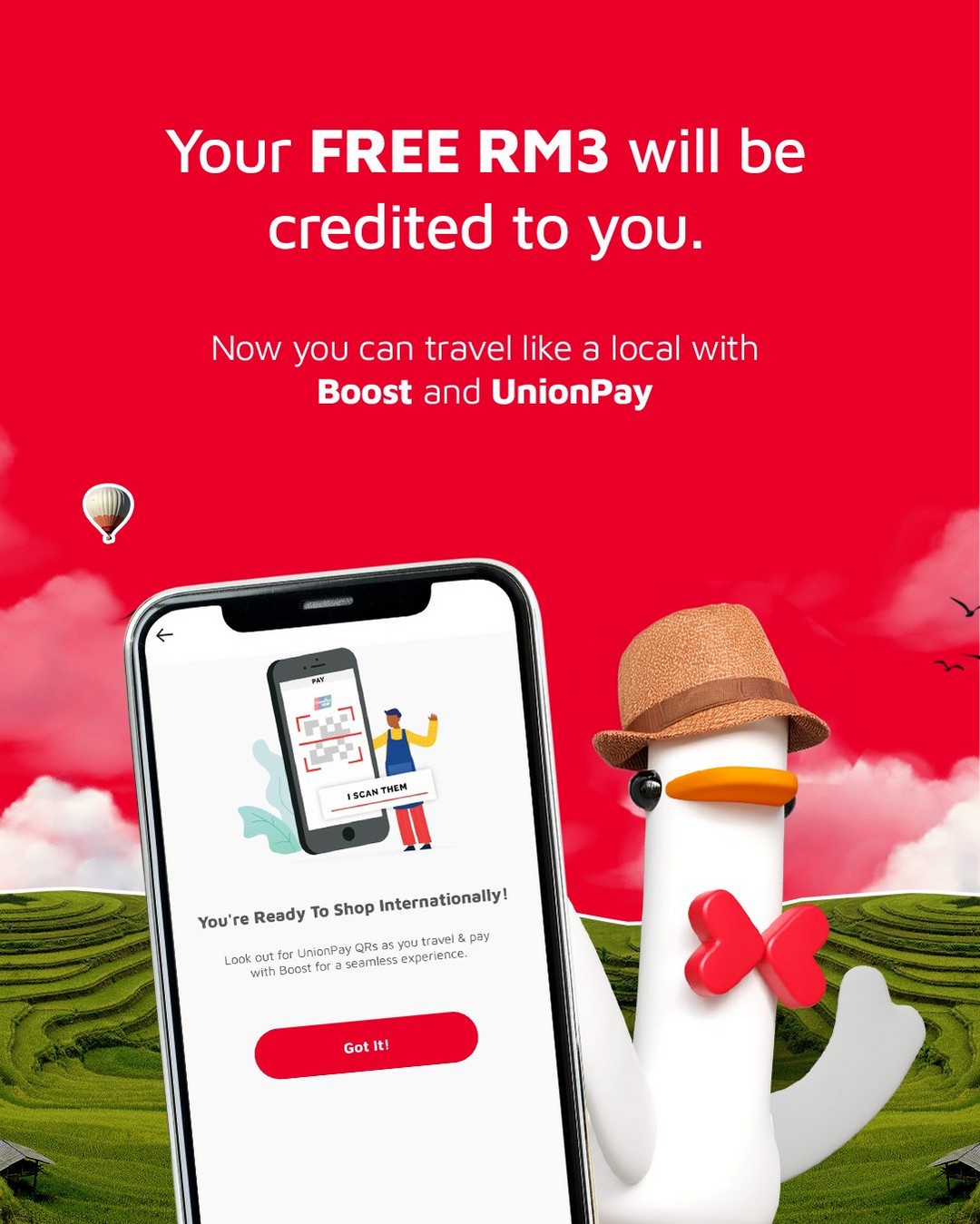 4 September 2025 onwards: Boost & UnionPay International RM3 Free Credit Promotion at Selected ...