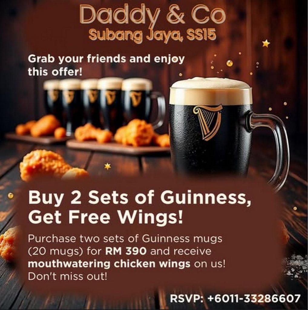 5 September 2025 onwards: Daddy & Co: Guinness Beer Set Promotion: Buy ...