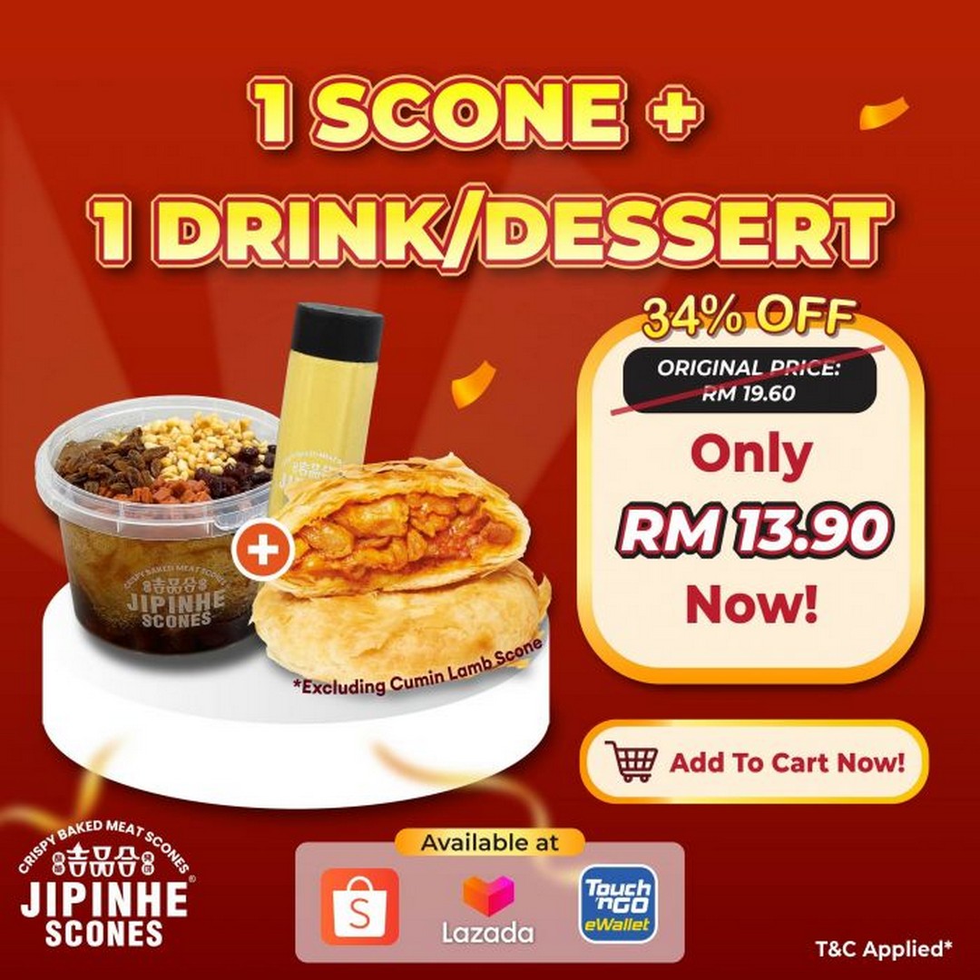 1-30 September 2025: Jipinhe Scones: RM7.99 Scones & Bundle Deals Promotion - EverydayOnSales.com