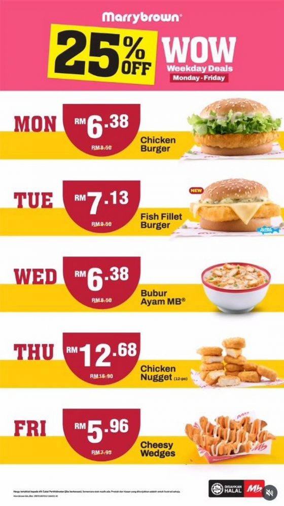 11 September 2025 onwards: Marrybrown Weekday WOW Deals 25% Off Menu ...
