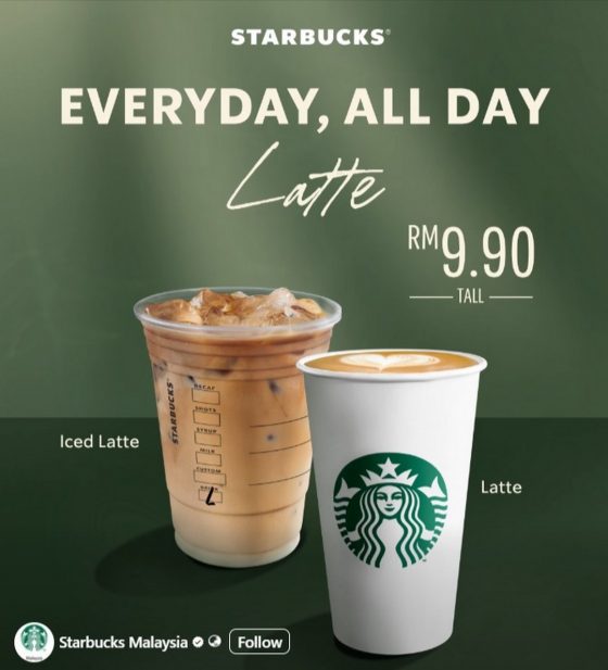 Now till 30 September 2025: Starbucks Malaysia: RM9.90 Latte Promotion ...