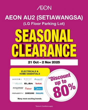 21 October-2 November 2025: AEON Malaysia: Seasonal Clearance Sale on ...