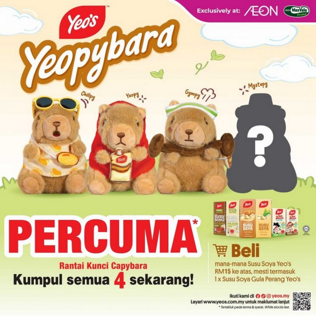 21 October 2025 onwards: AEON Malaysia x Yeo’s Free Yeopybara Blind Box ...