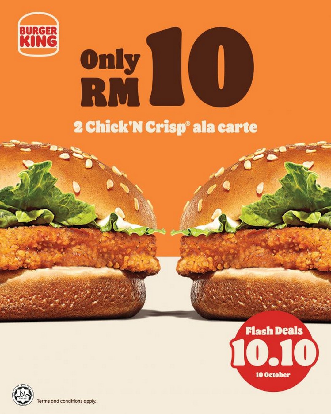 10 October 2025: Burger King Malaysia: 10.10 Sale – Enjoy 2 Chick’N ...