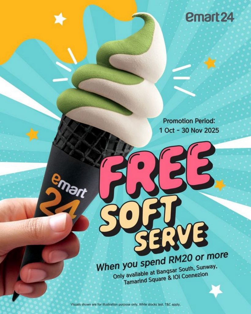 1 October–30 November 2025: Emart24 Malaysia: Spend RM20 & Enjoy Free Soft Serve Ice Cream ...