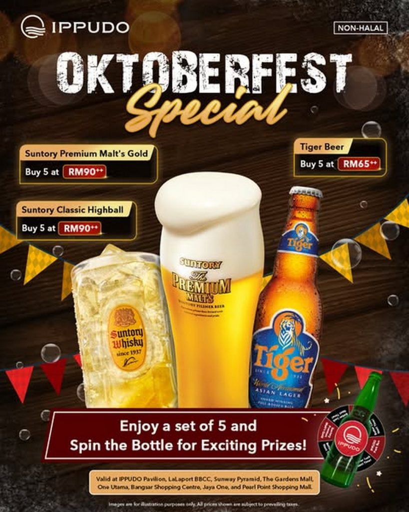 6 October 2025 onwards: IPPUDO Malaysia: Oktoberfest Specials Promotion: Spin The Bottle & Win ...