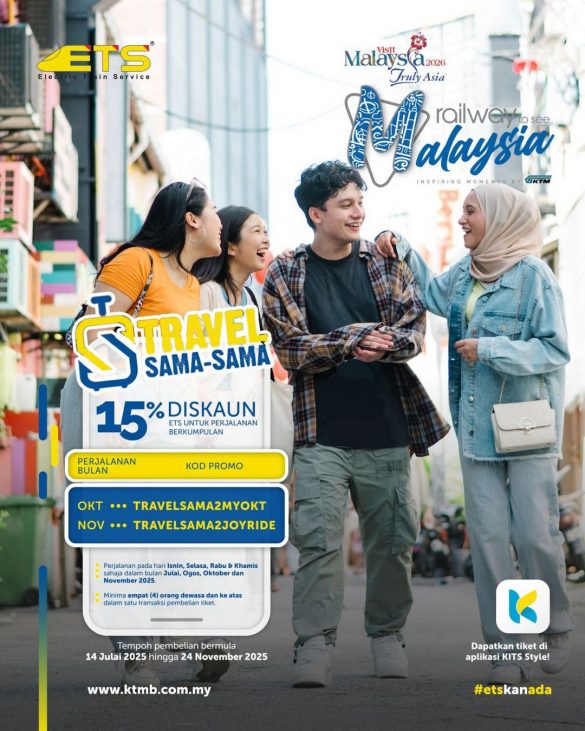 1 October-24 November 2025: KTM ETS Travel Sama-Sama Promotion: 15% ...