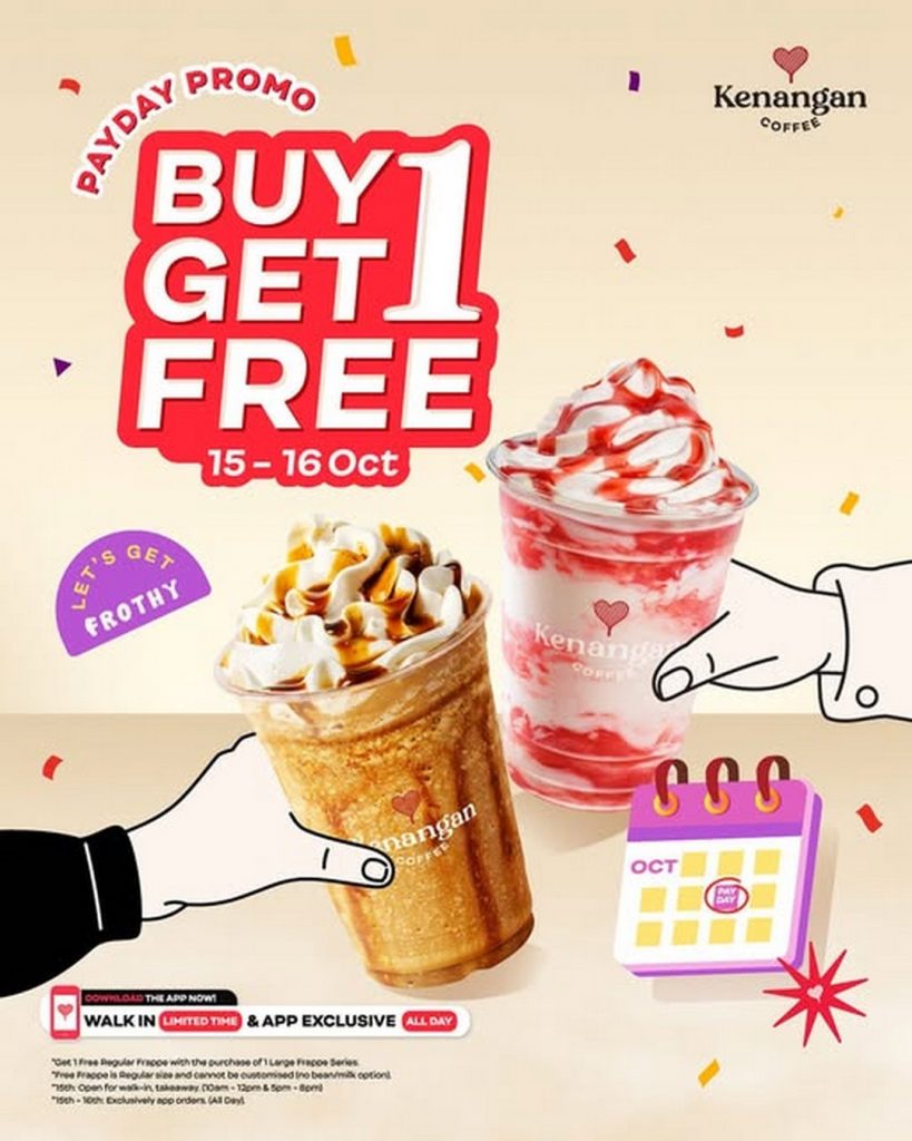 15–16 October 2025: Kenangan Coffee Malaysia: Payday Free Frappe ...