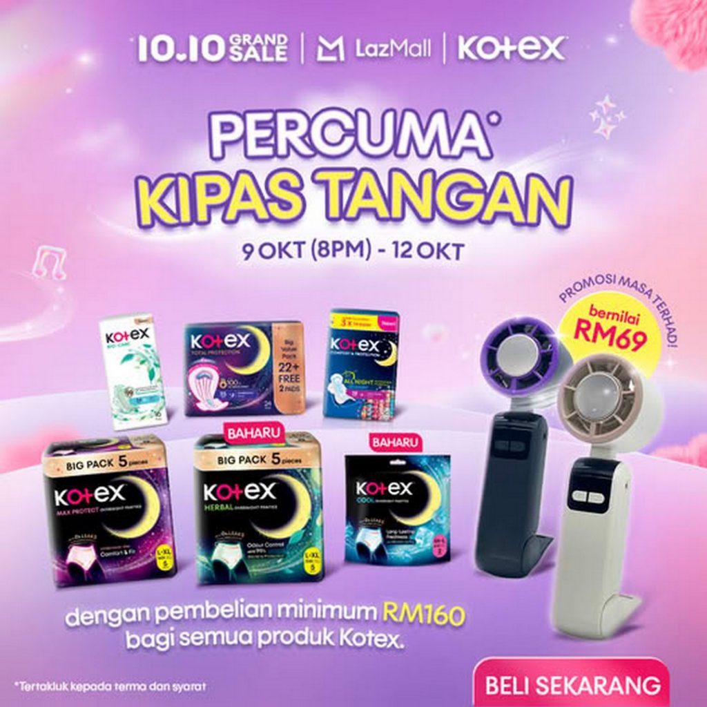 9-12 October 2025: Kotex Malaysia 10.10 Jualan Mega – Exclusive Discounts & Free Gifts Promotion ...