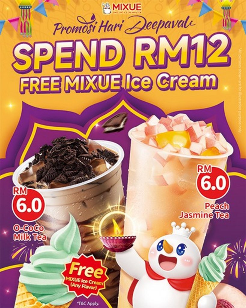 16–20 October 2025: MIXUE Malaysia: Deepavali Free Ice Cream Promotion ...