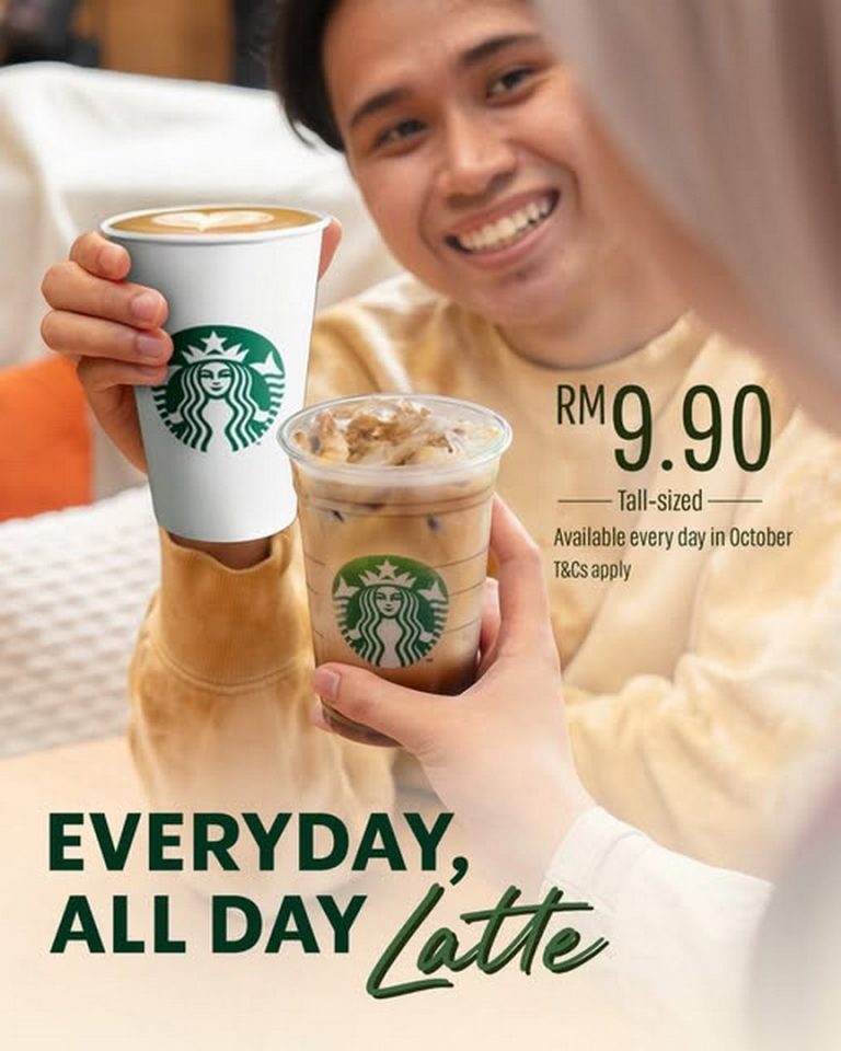 20 October 2025 Onward: Starbucks Malaysia: All-Day Latte Promotion ...