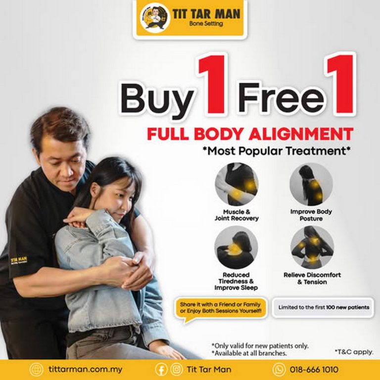 29 October 2025 Onward: Tit Tar Man: Buy 1 Free 1 Full Body Alignment ...